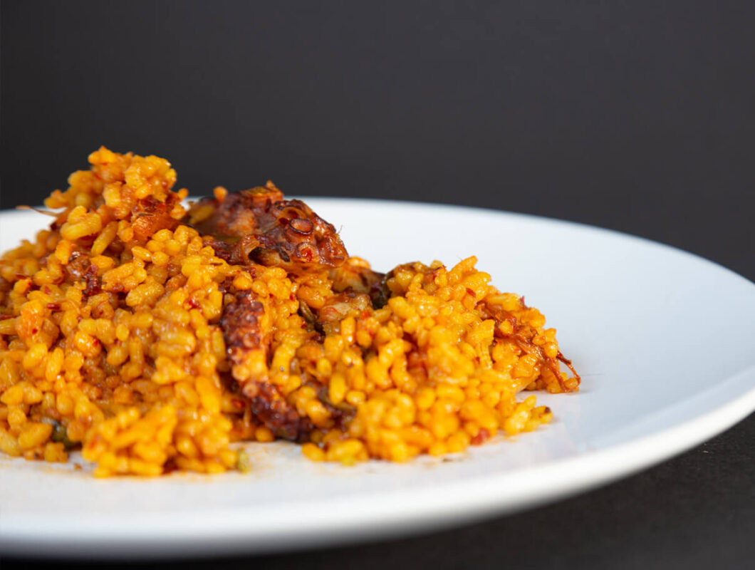 Paella with Octopus and Spring Garlic - Carlos Arroces: arroces de autor