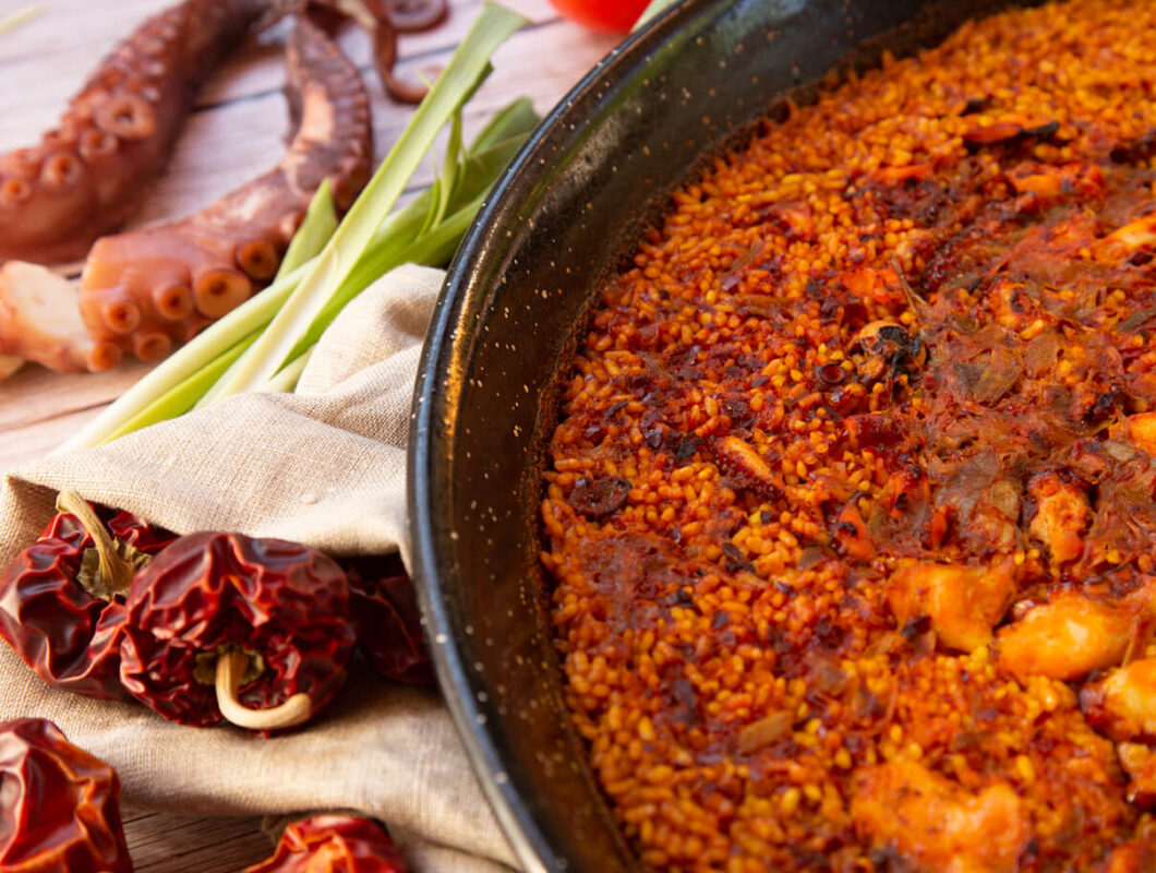 Paella with Octopus and Spring Garlic - Carlos Arroces: arroces de autor
